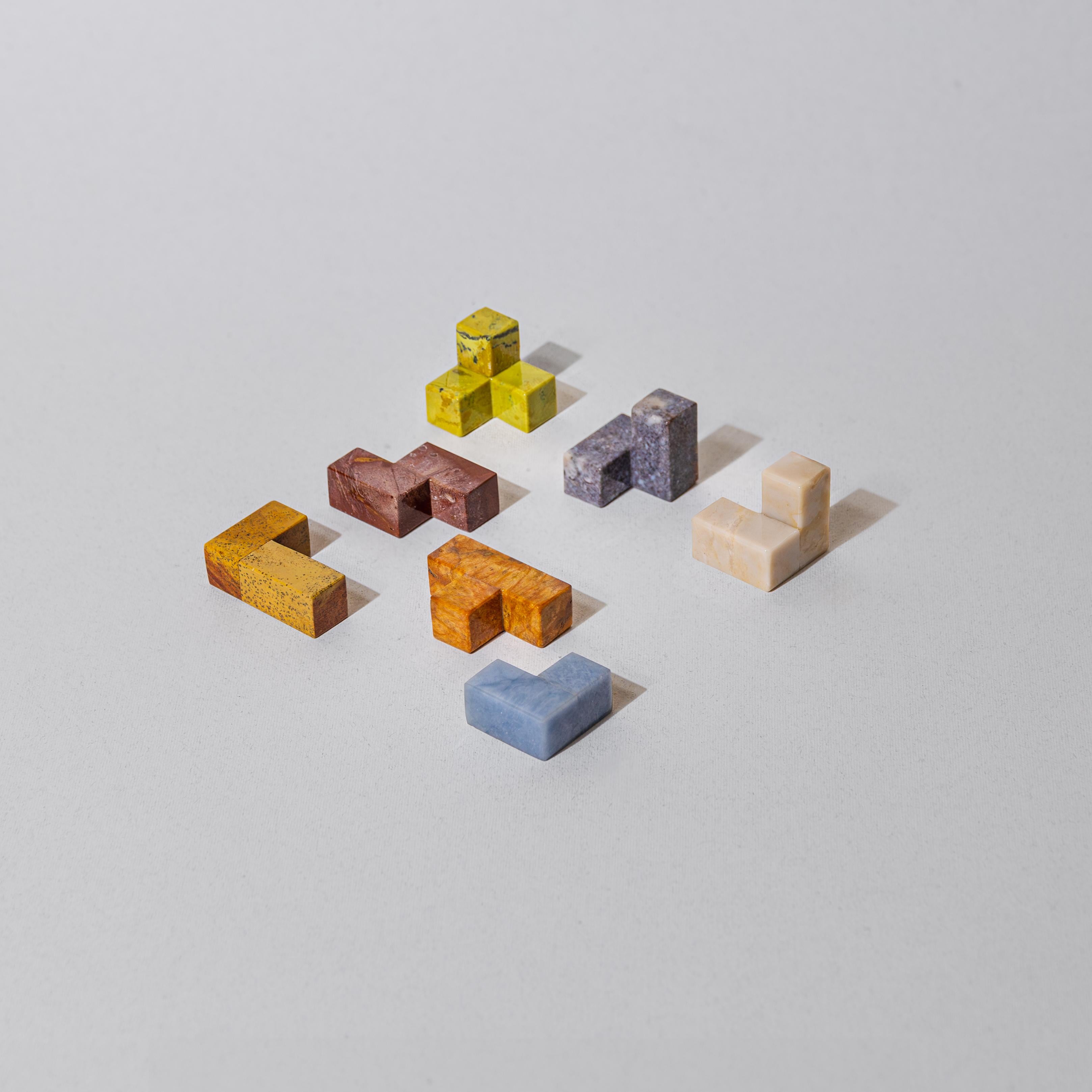Colorful Soma Cube 3D Gemstone Puzzle For Sale at 1stDibs