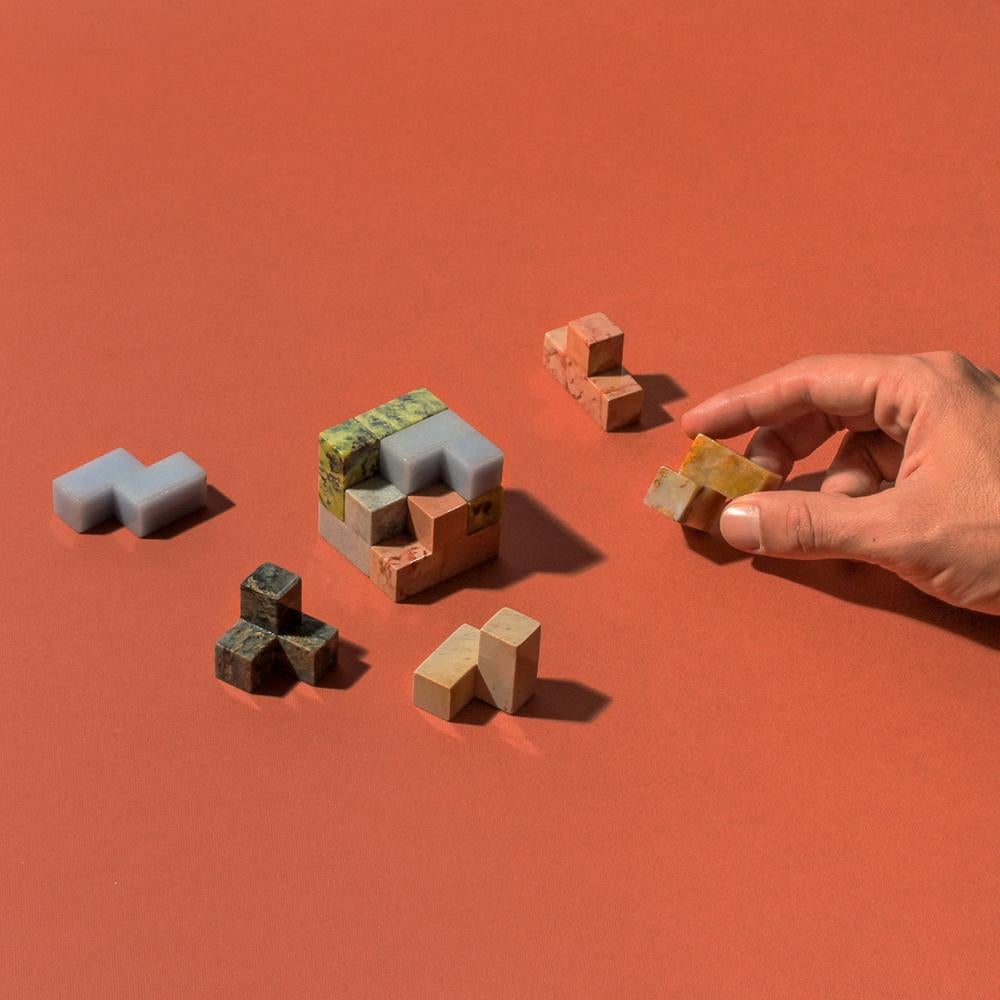 Colorful Soma Cube 3D Gemstone Puzzle For Sale at 1stDibs