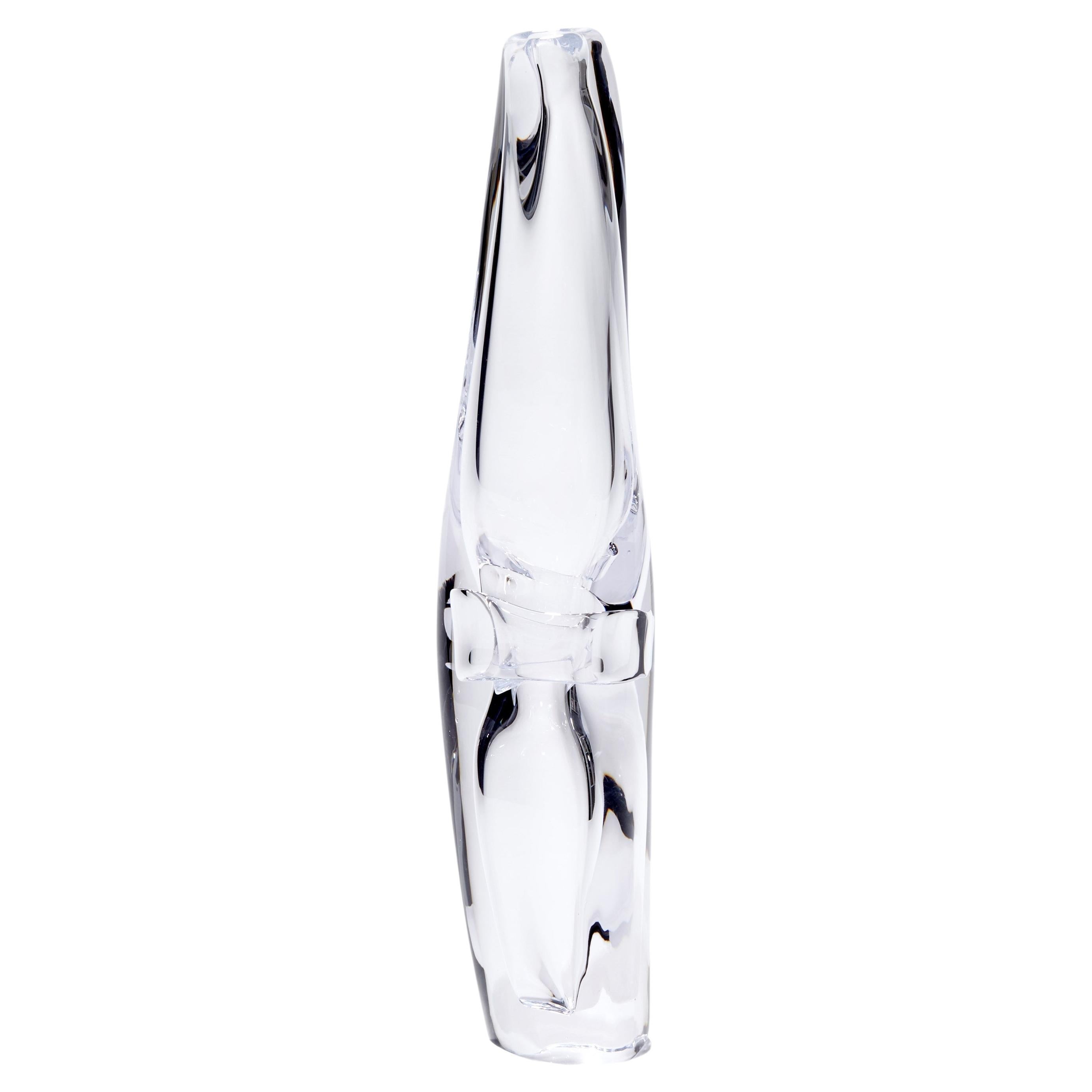 Sommarial in Gold Brown, an Abstract Fluid Hand Blown Glass Vase by Vic ...