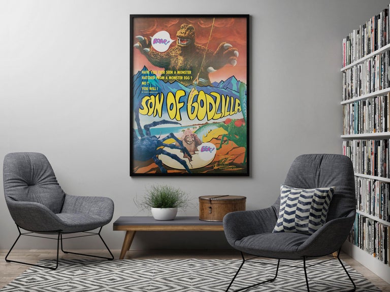 Son of Godzilla 1967 Japanese Export Film Movie Poster, Linen Backed ...