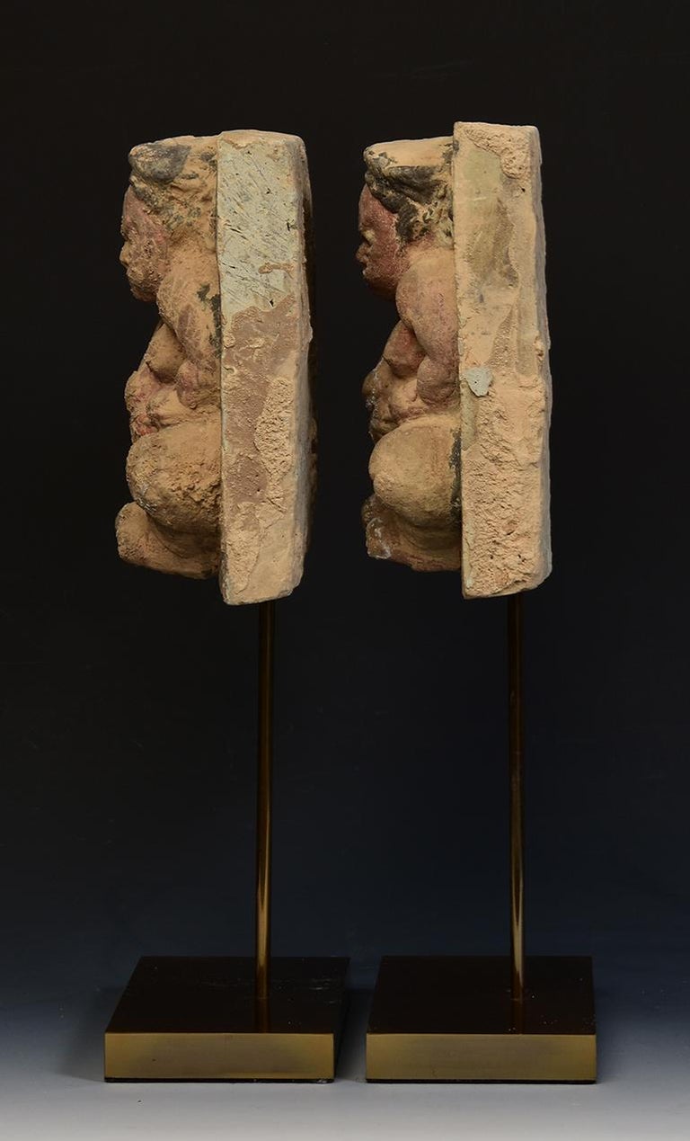 Song Dynasty, a Pair of Antique Chinese Pottery Brick Tile with Tomb ...