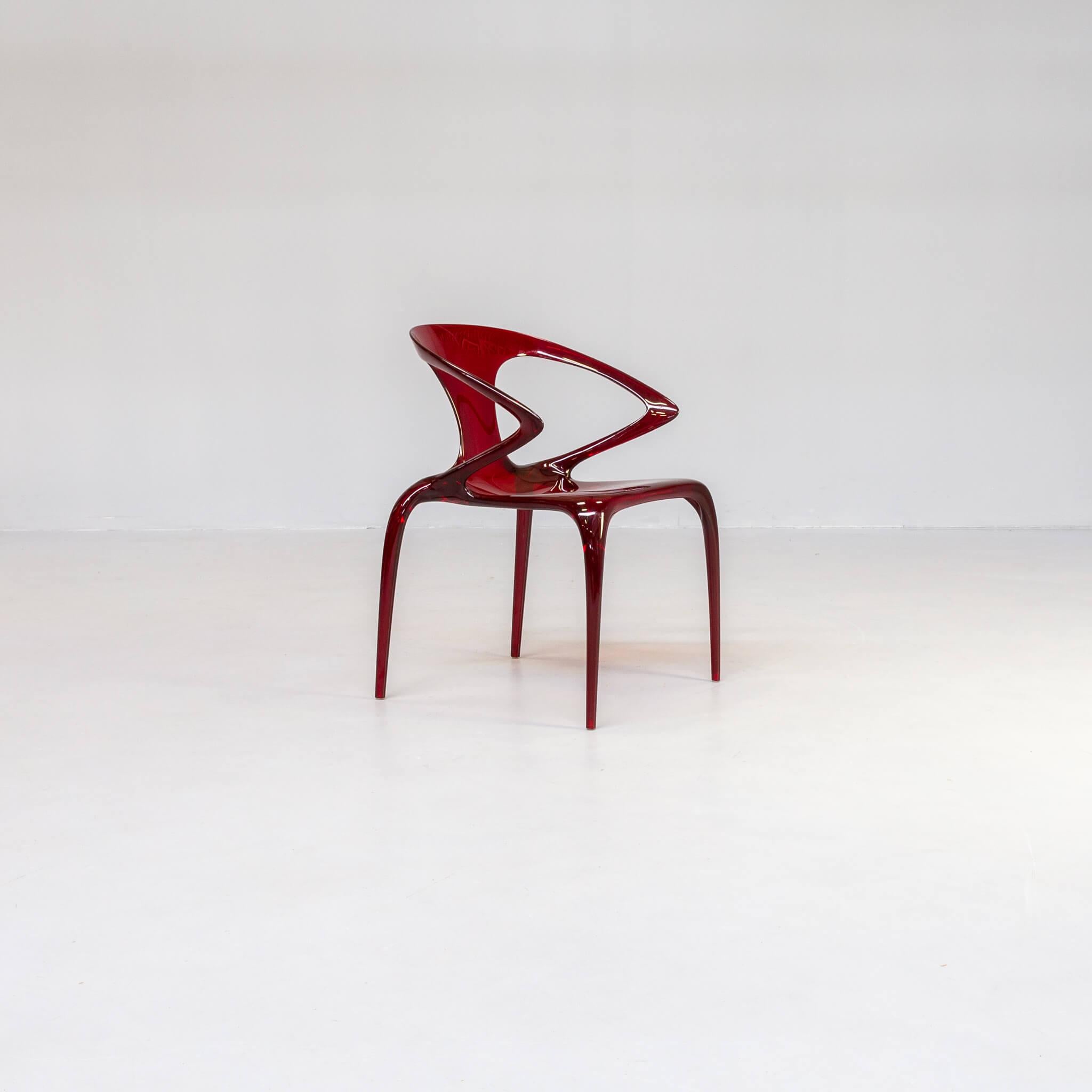 Song Wen Zhong ‘Ava Lucite’ Red Dining Chairs for Roche Bobois Set/6 ...