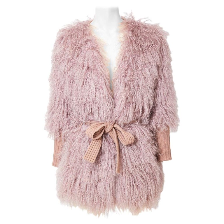 Sonia Rykiel Curly Lamb and Cashmere Knit Coat at 1stdibs