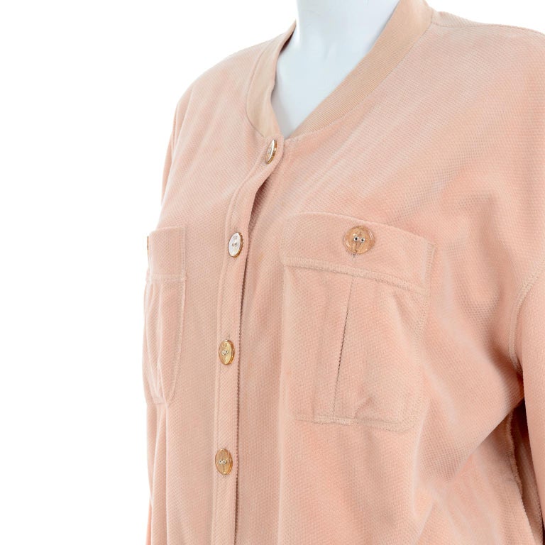 Sonia Rykiel Paris Vintage Peach Tracksuit Cozy Athleisure Outfit W ...