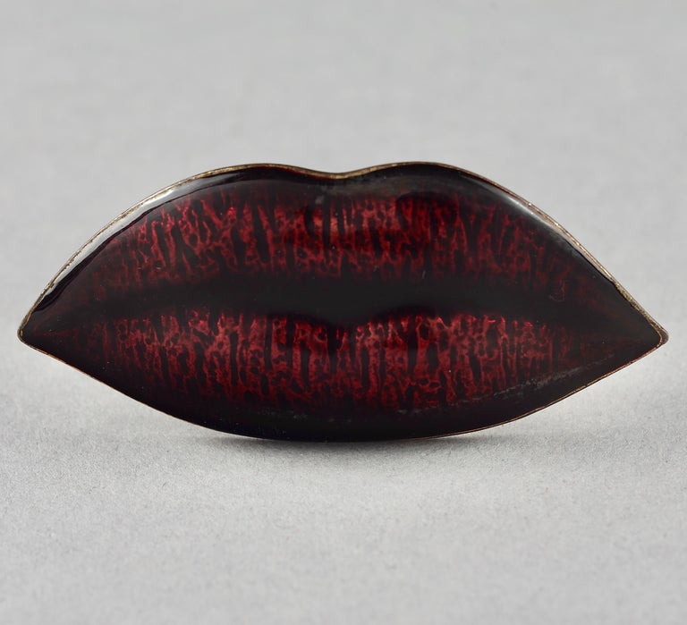 SONIA RYKIEL Sultry Red Lips Brooch at 1stDibs