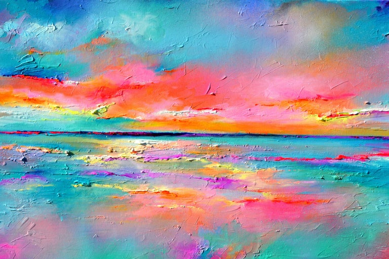 Soos Roxana Gabriela - New Horizon 153, Painting, Acrylic on Canvas For ...