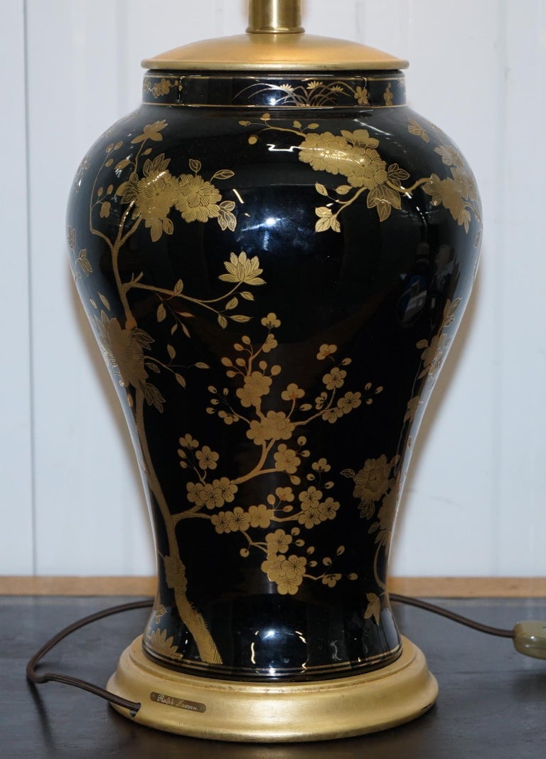Sop Display Ralph Lauren Large Gable Lamp Blak Gol Chinese at 1stDibs