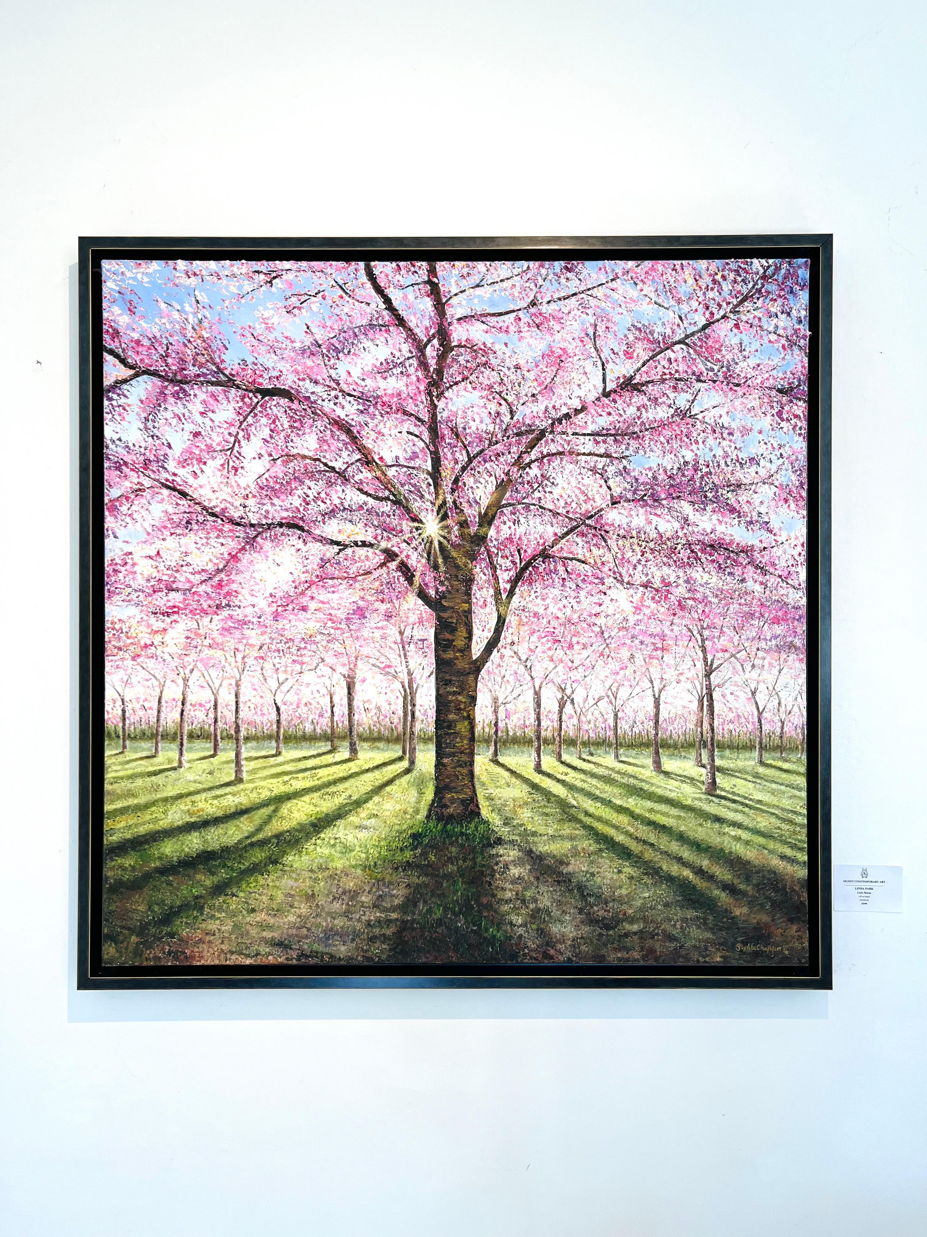 Sophia Chalklen - Sakura-original realism landscape painting-blossom ...