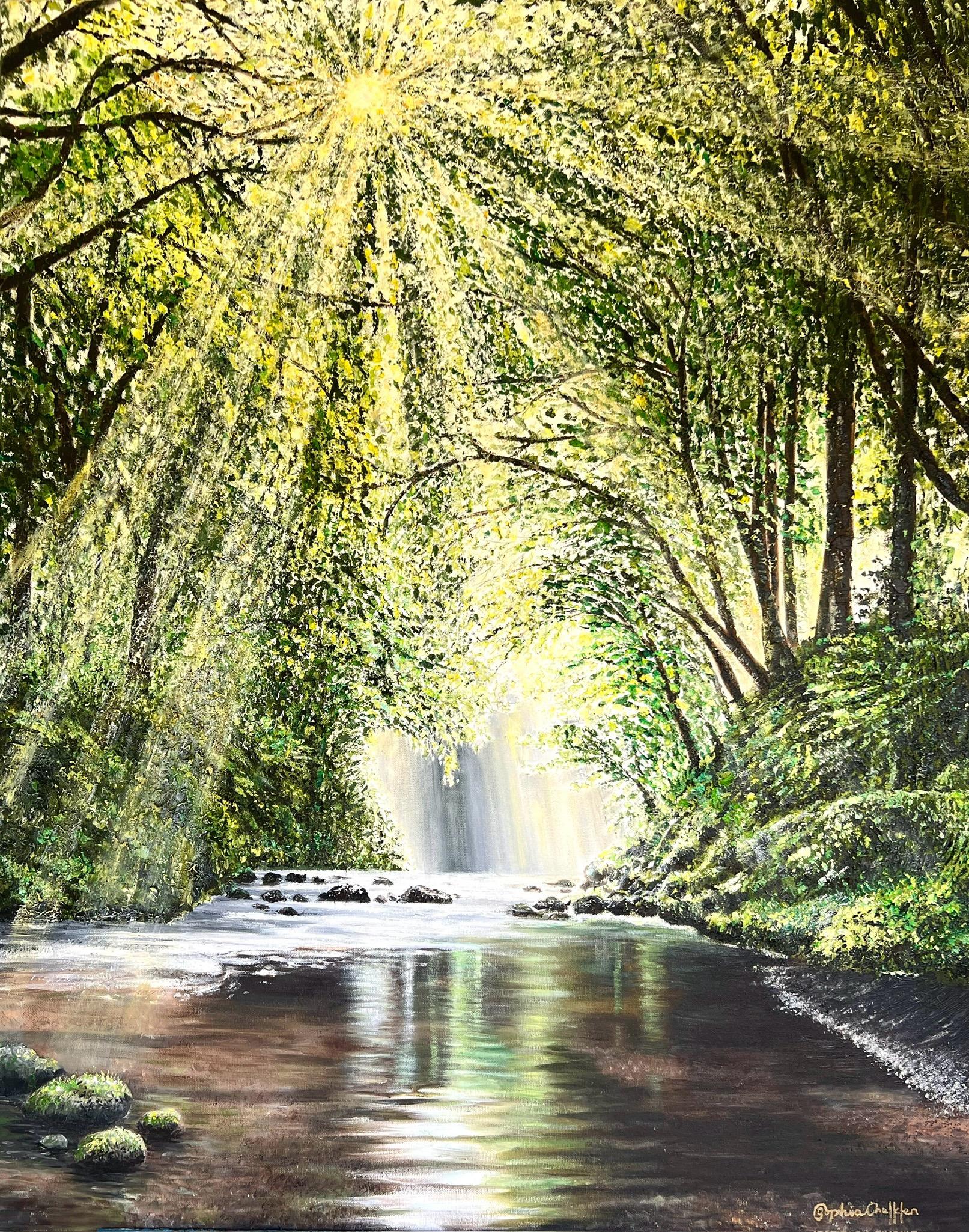 Sophia Chalklen - Tranquility - original impasto landscape painting ...