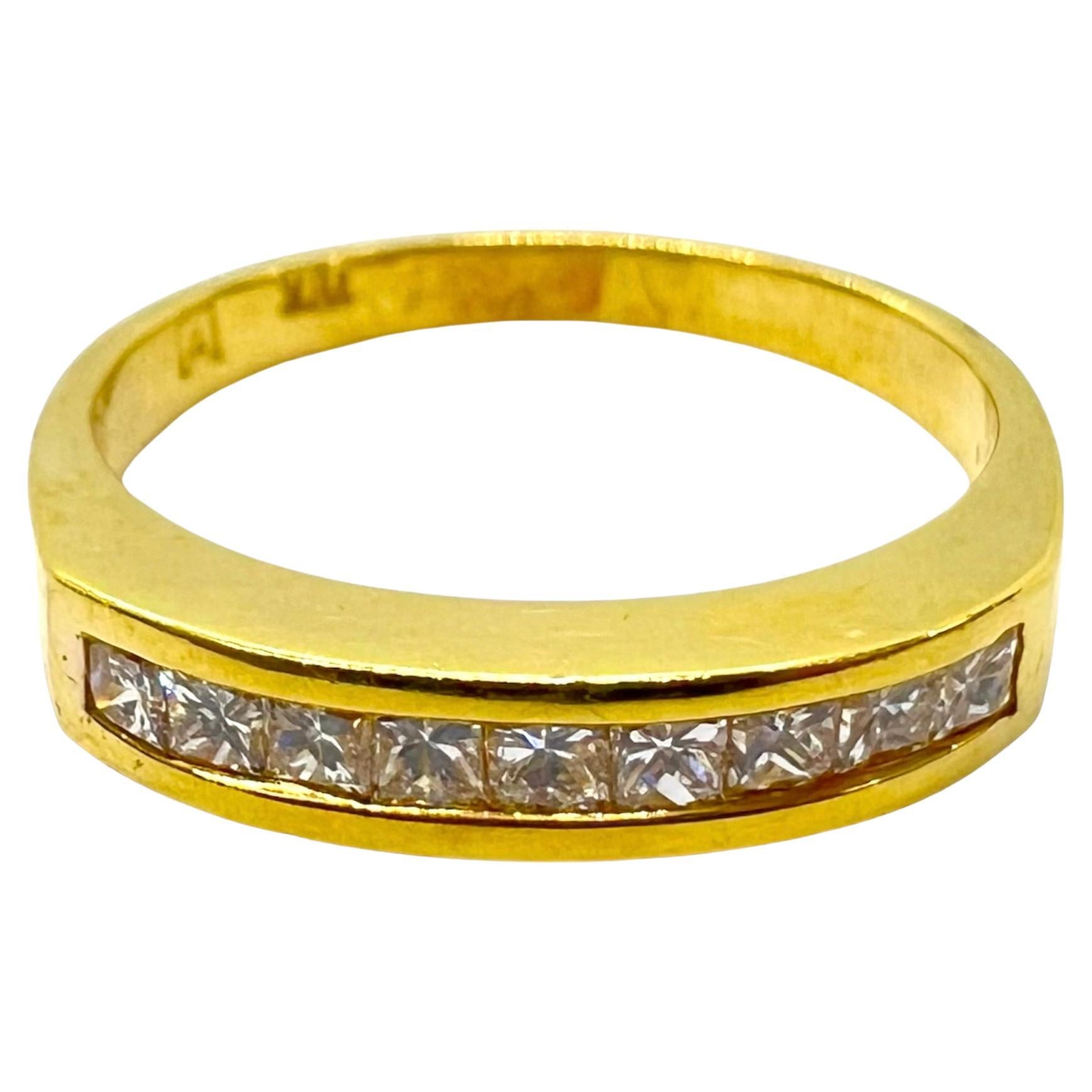 Sophia D. 18K Yellow Gold Band Ring For Sale at 1stDibs
