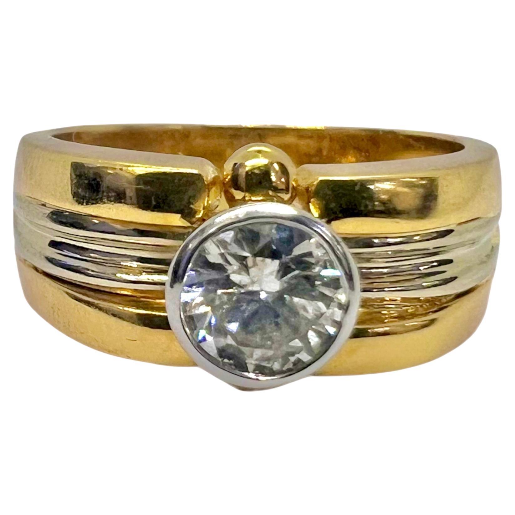 Sophia D. .60 Carat Round Diamond in Yellow Gold Setting at 1stDibs