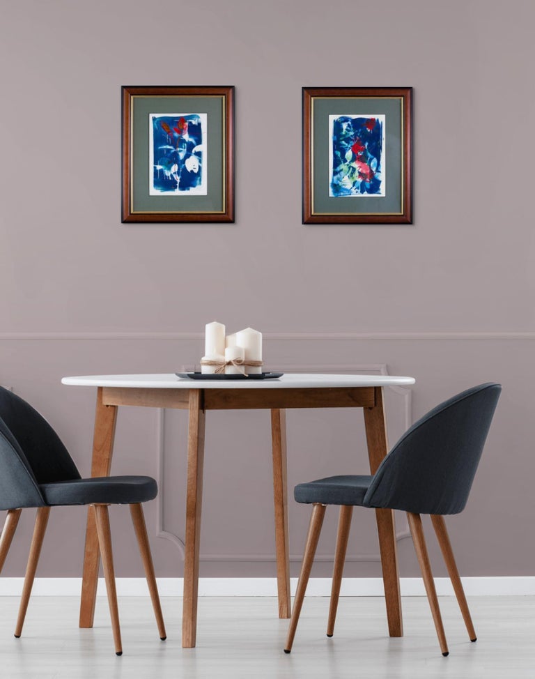 Sophia Milligan - 'Silk and Blood'. Red Roses. Blue, white, green ...