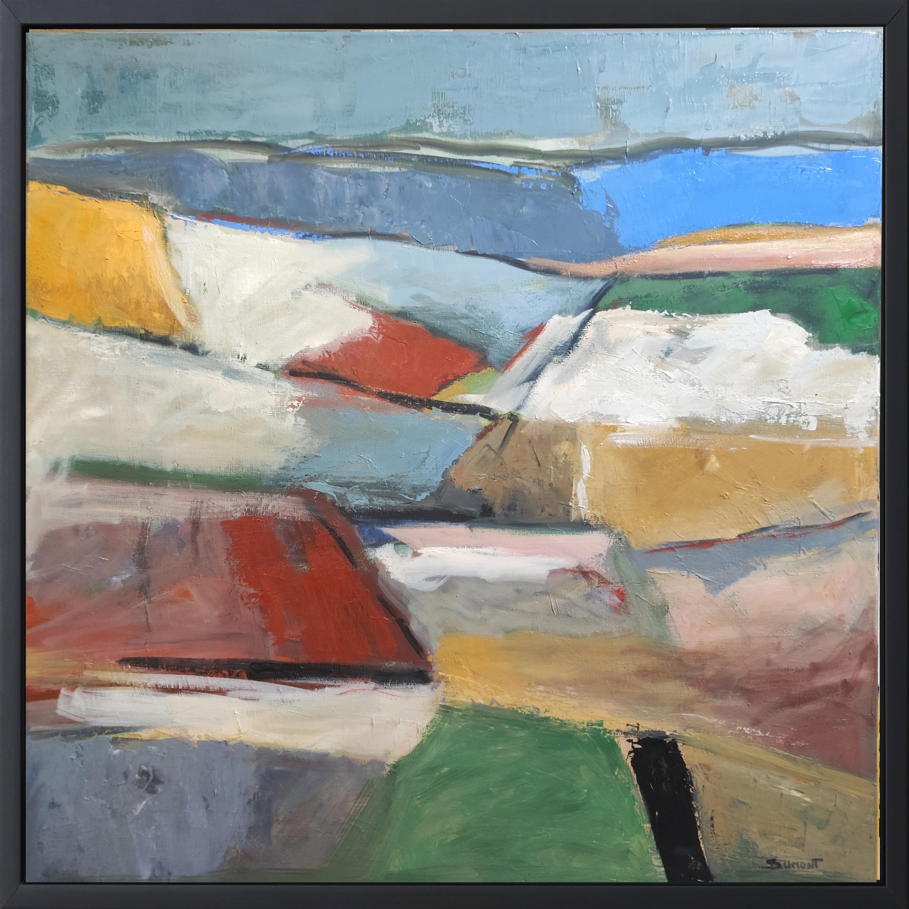 SOPHIE DUMONT - abstract countryside, lanscape, oil on canvas ...