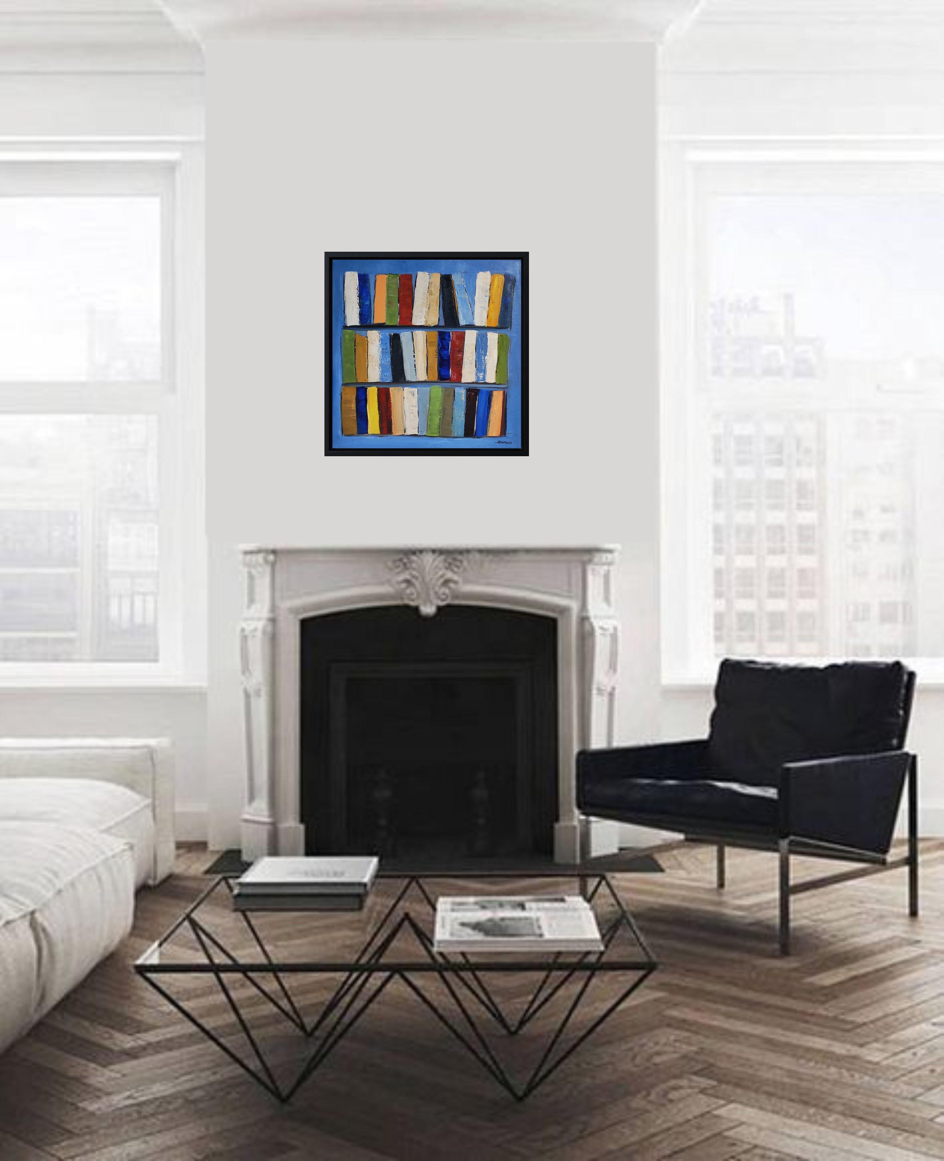 SOPHIE DUMONT - Ara library, abstract, colored, oil on canvas ...