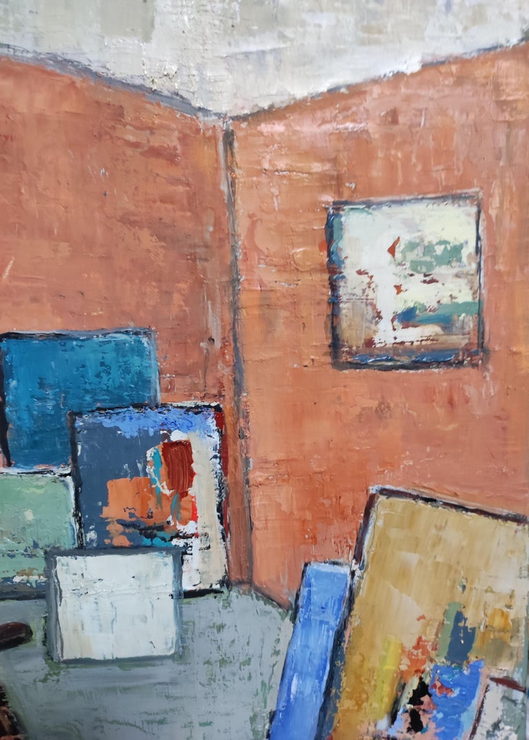 SOPHIE DUMONT - atelier 9, still life, abstract studio, oil on canvas ...