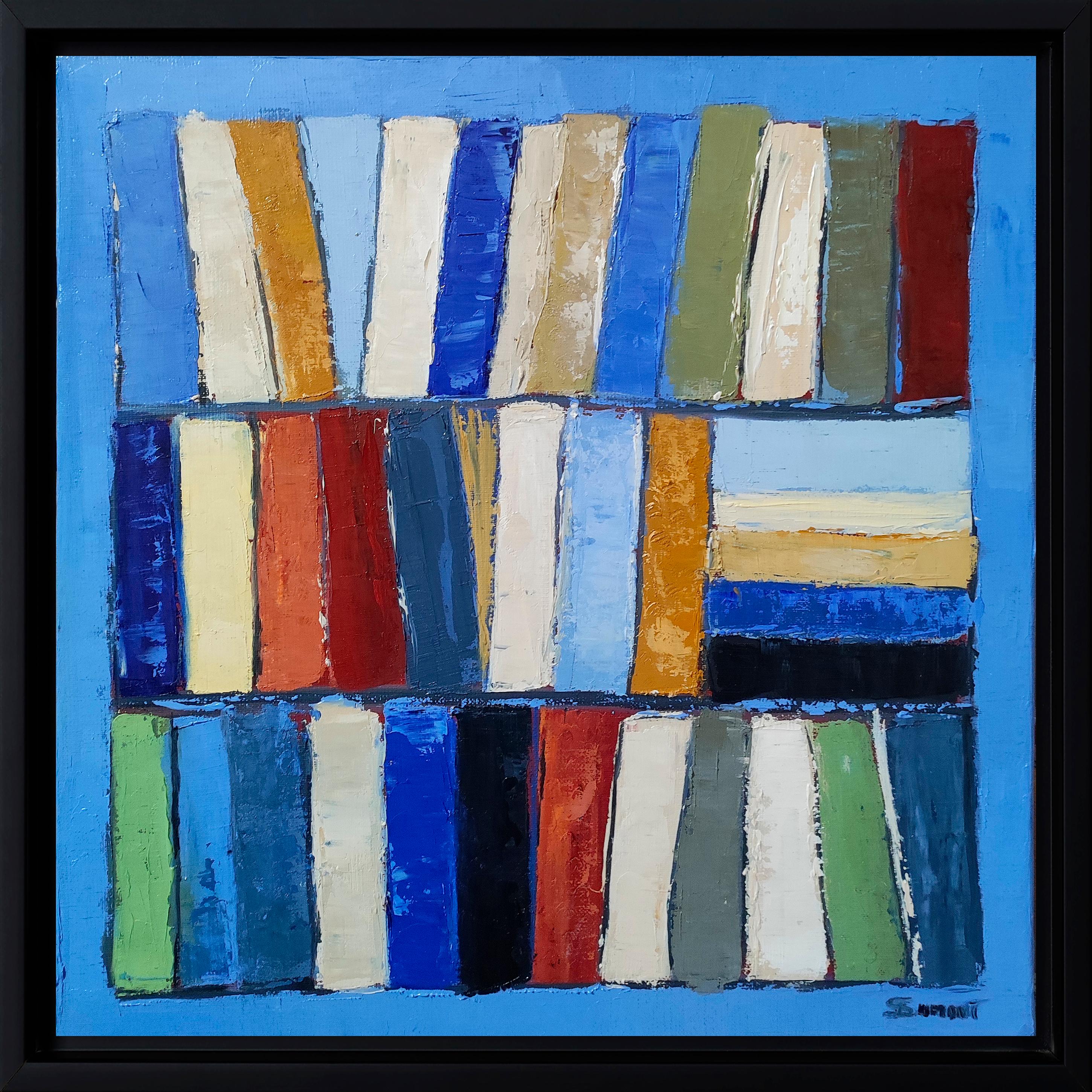 SOPHIE DUMONT - blue stories, abstract, colored, oil on canvas ...