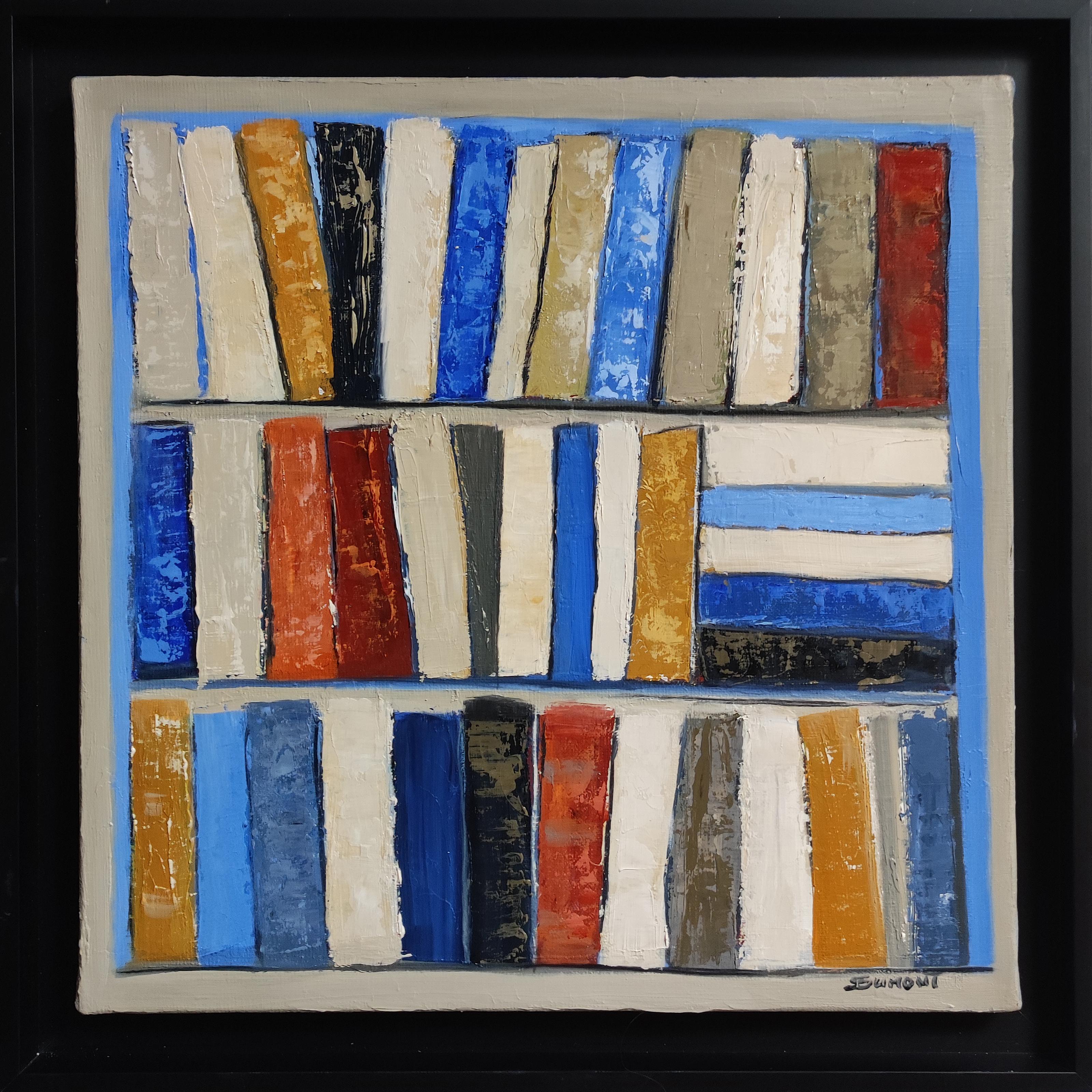 SOPHIE DUMONT - Blue stories, Abstract Library, Geometric, Contemporary ...