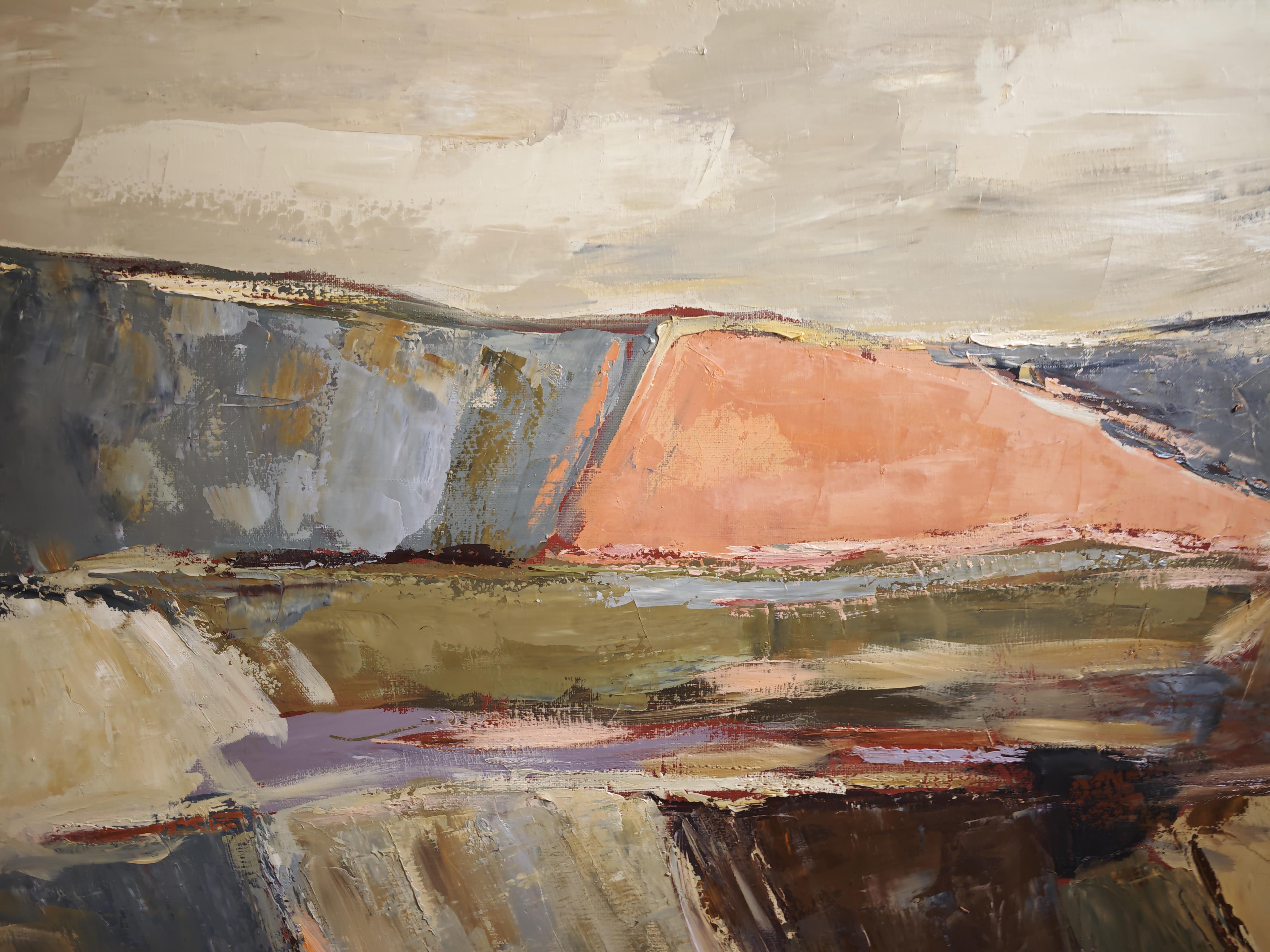SOPHIE DUMONT - Eroded horizon- Large Abstract Painting – Landscape ...