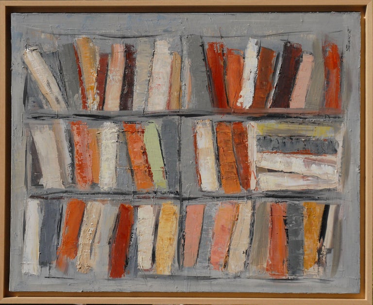 SOPHIE DUMONT - library, expressionnisme abstrait, livres colorés ...