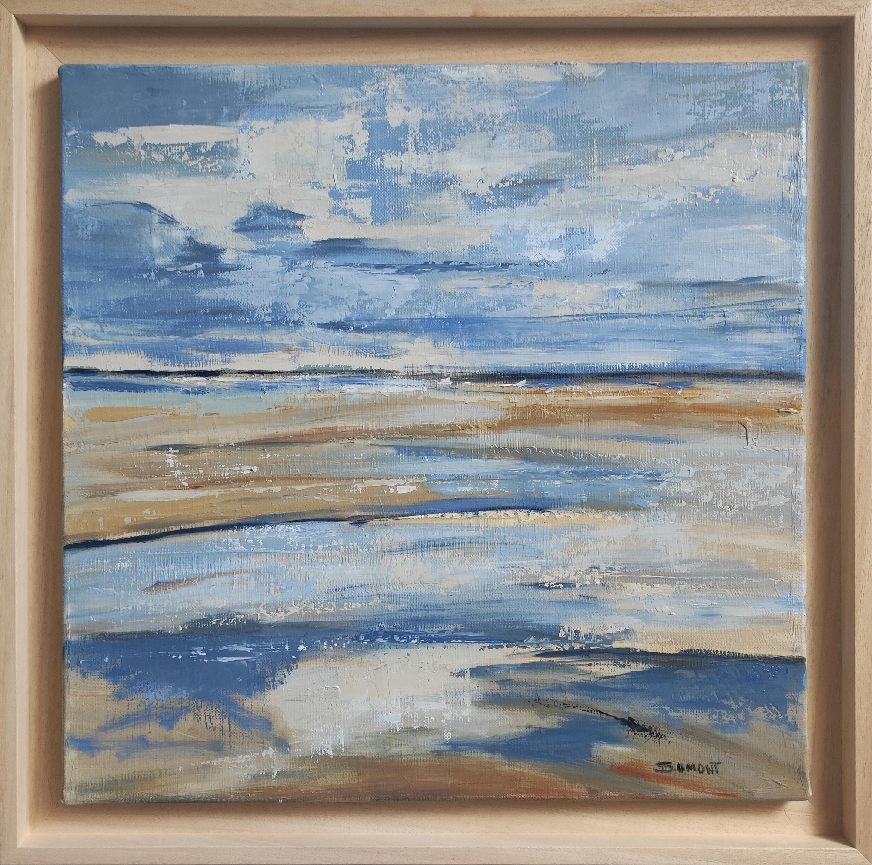 SOPHIE DUMONT - Sea Breeze, Seascape, Blue seaside, Semi Abstract ...