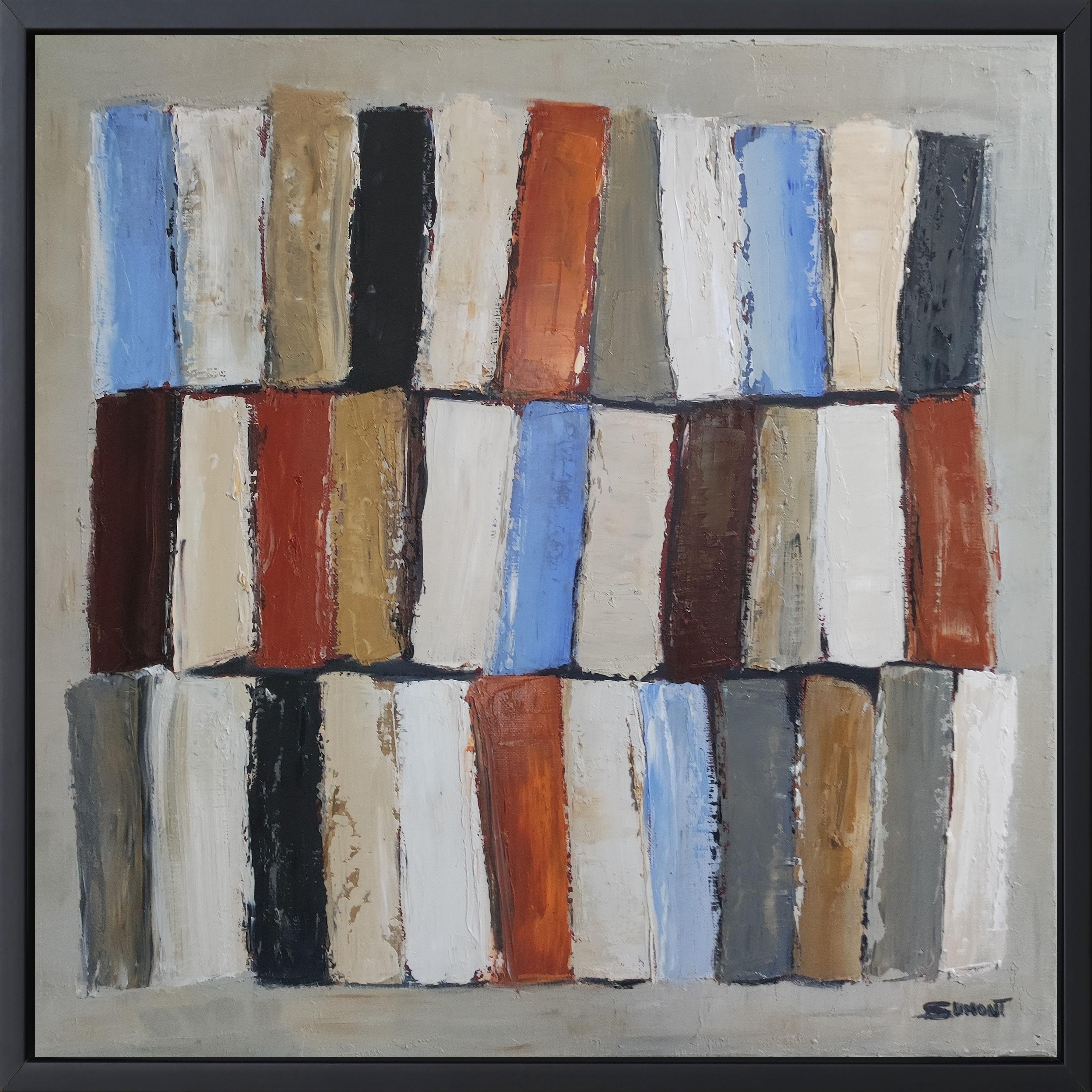 SOPHIE DUMONT - reliures, abstract library, colored, expressionism ...