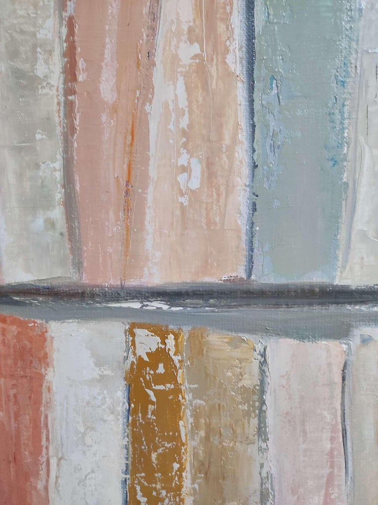 SOPHIE DUMONT - story without end, abstract library, minimalism, oil on ...