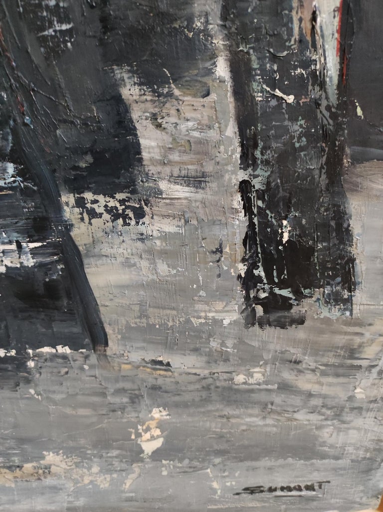 SOPHIE DUMONT - winter forest, black trees, oil on canvas ...