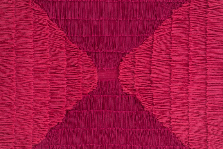 Sophie Rowley “Khadi Fray” Contemporary Tapestry, Pink Handloomed ...