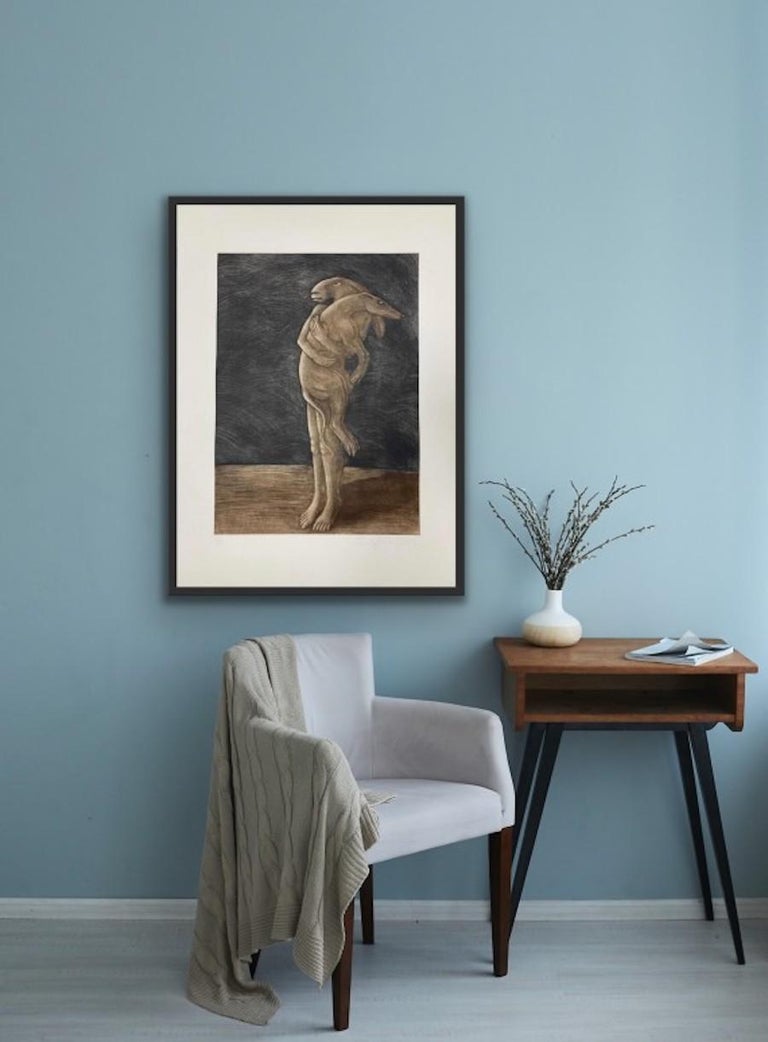 Sophie Ryder - Lady Hare With Dog, limited edition animal print For ...