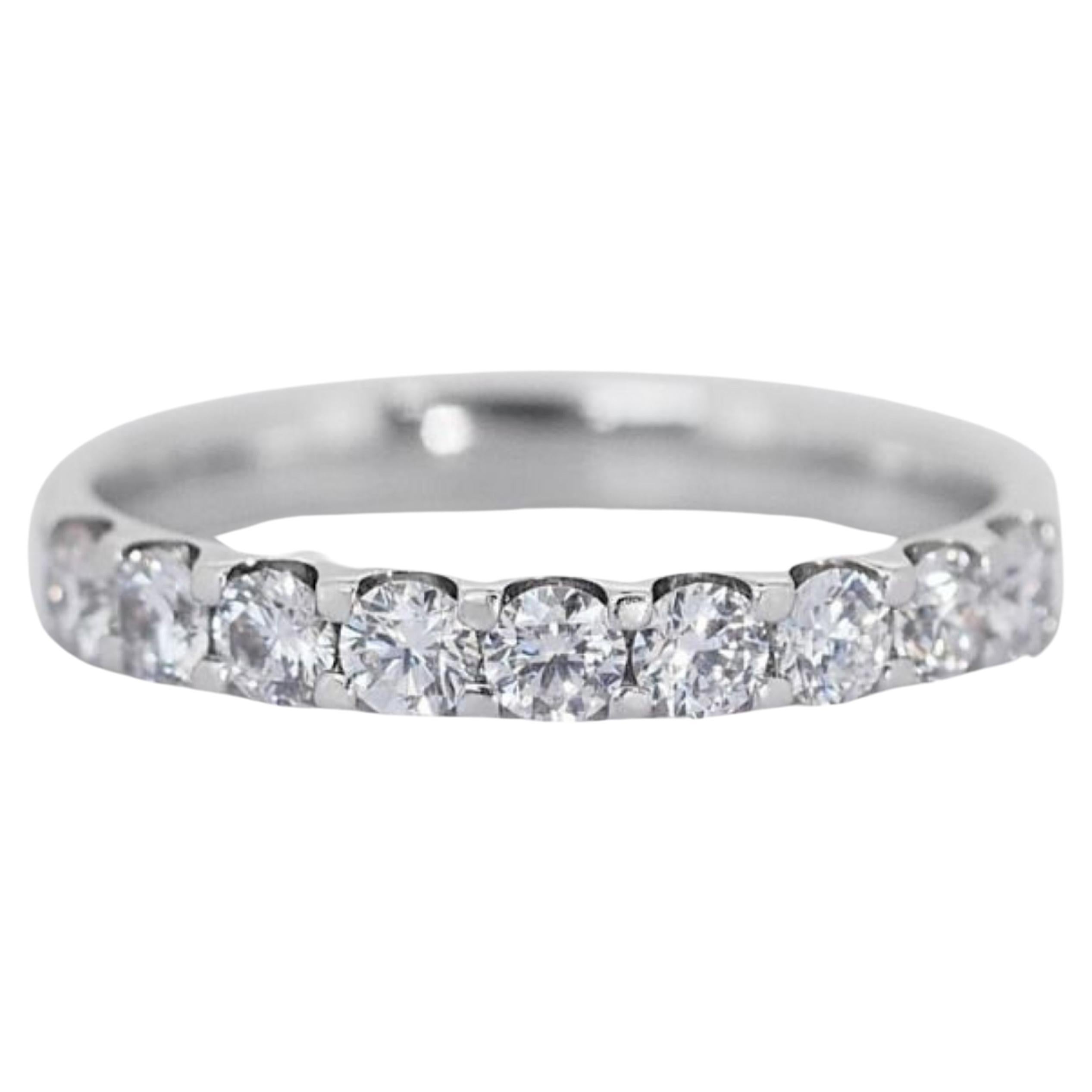Lovely 0.22ct Half Eternity Ring in 18K White Gold For Sale at 1stDibs
