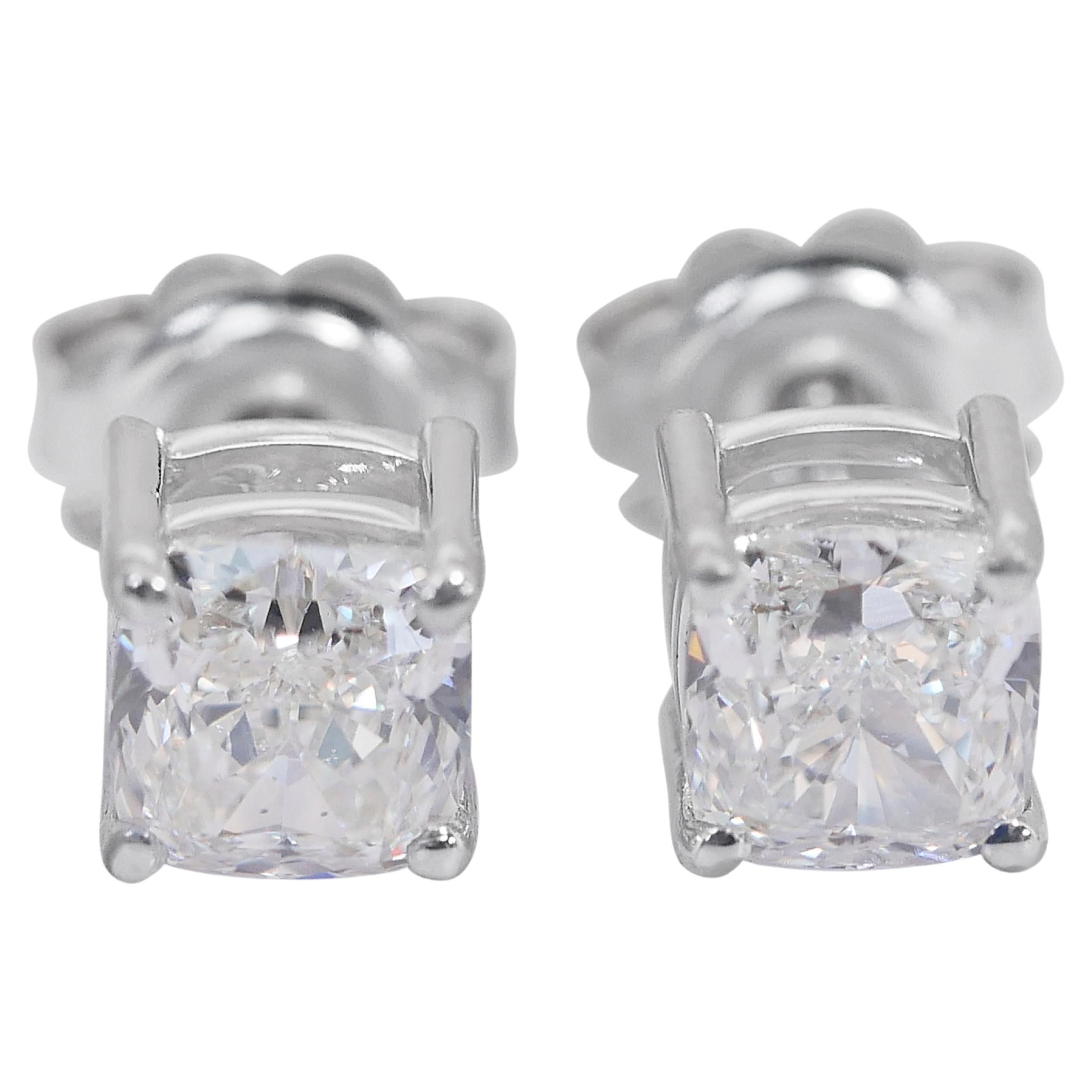 Classic 2.02ct Diamonds Stud Earrings in 18k Yellow Gold - IGI ...