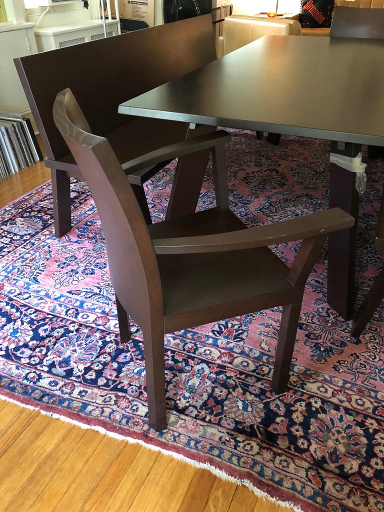 Sophisticated Bulthaup Dining Table with Two Benches and Two Armchairs ...