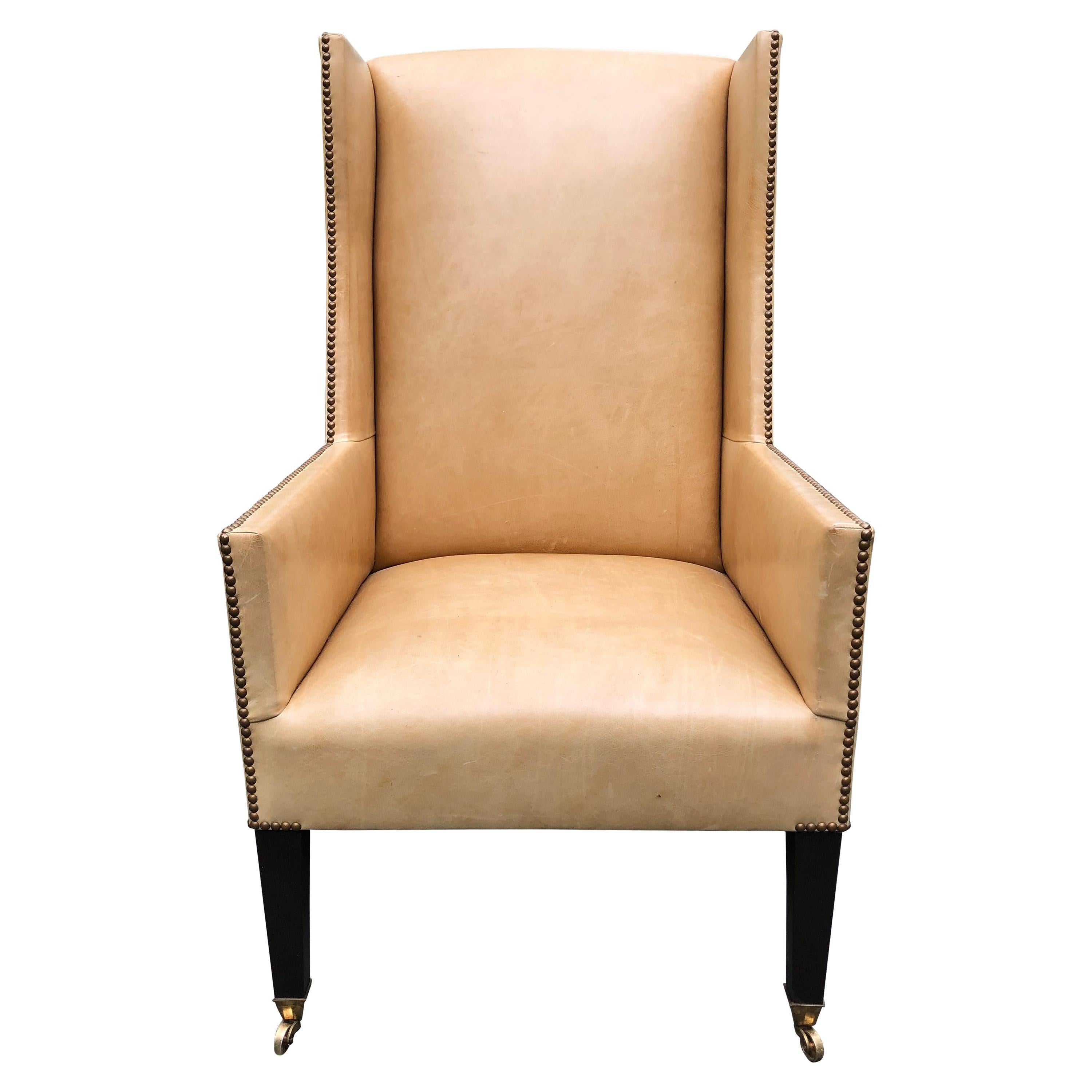 Classic Crewel Upholstered Wingback Chairs For Sale at 1stDibs