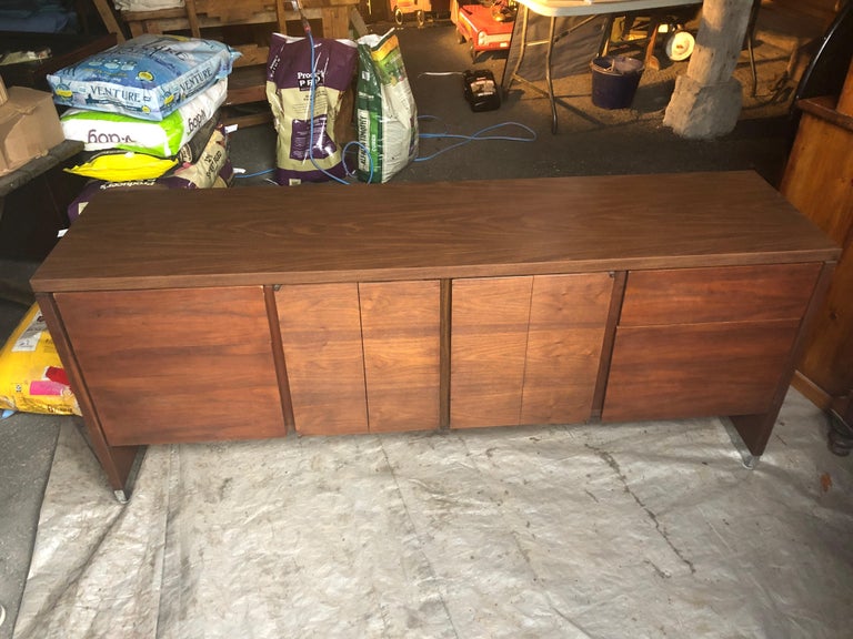 Sophisticated Mid-Century Modern Rectangular Console Cabinet For Sale ...