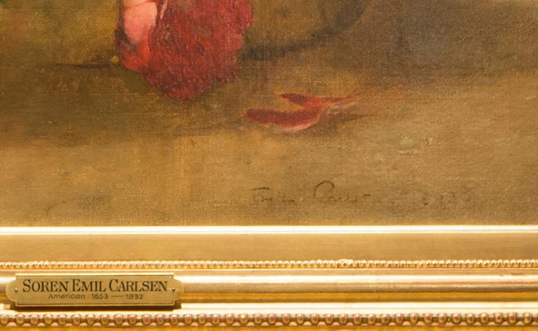 Soren Emil Carlsen - Roses in a Copper Bowl For Sale at 1stDibs