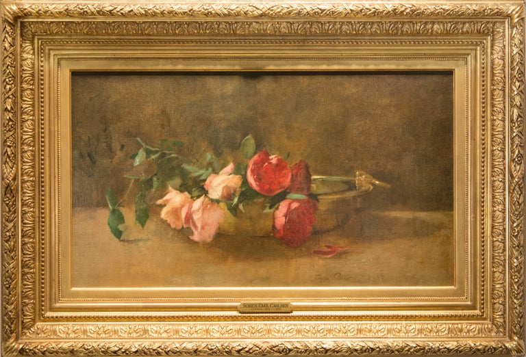 Soren Emil Carlsen - Roses in a Copper Bowl For Sale at 1stDibs