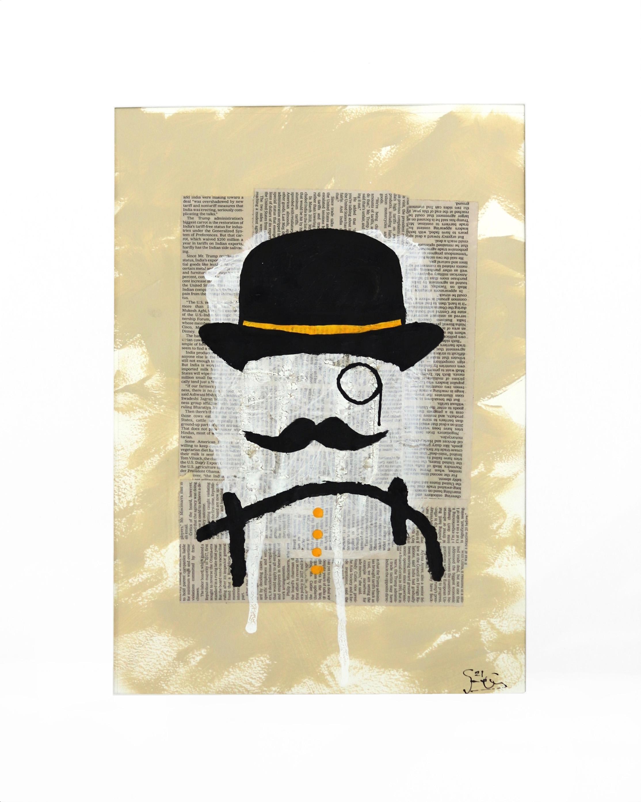 Marc Baseman - Oil Monoprint Portrait Painting on Paper 1/1 Neo ...