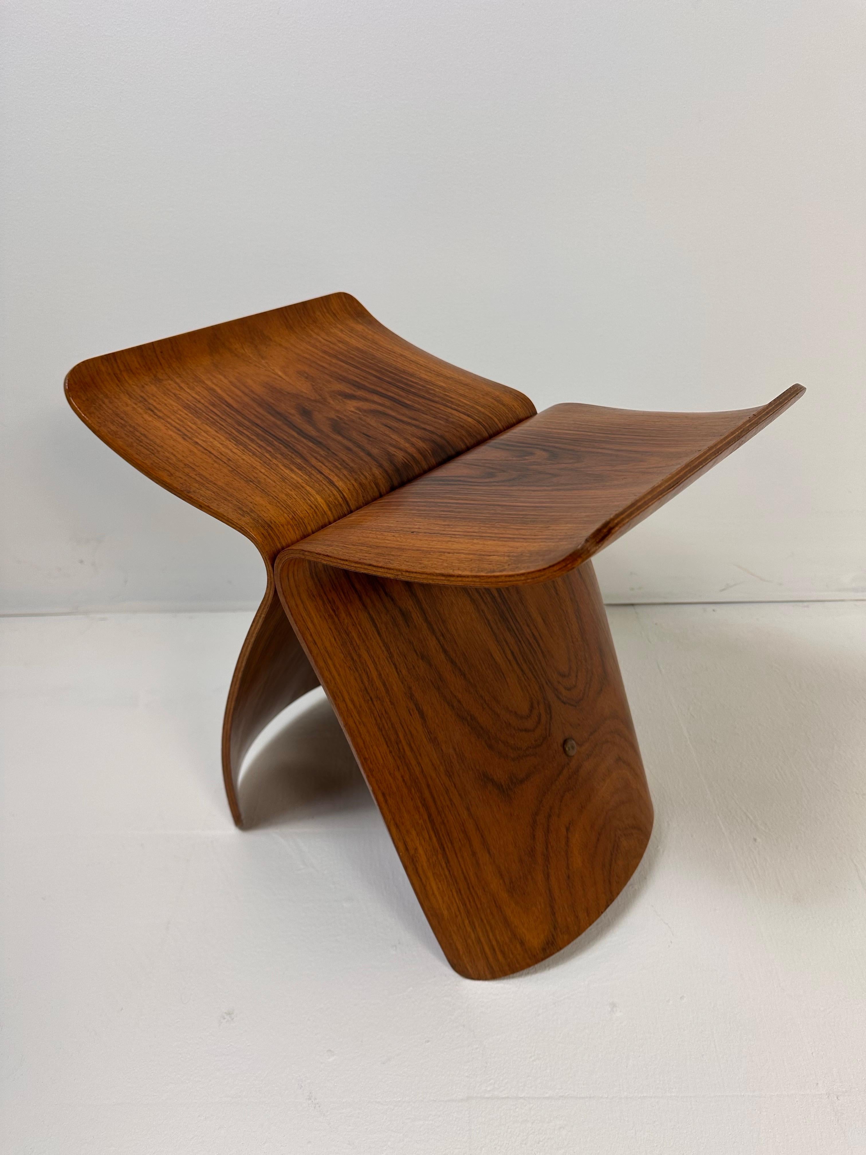 Sori Yanagi Rosewood Butterfly Stool For Sale at 1stDibs