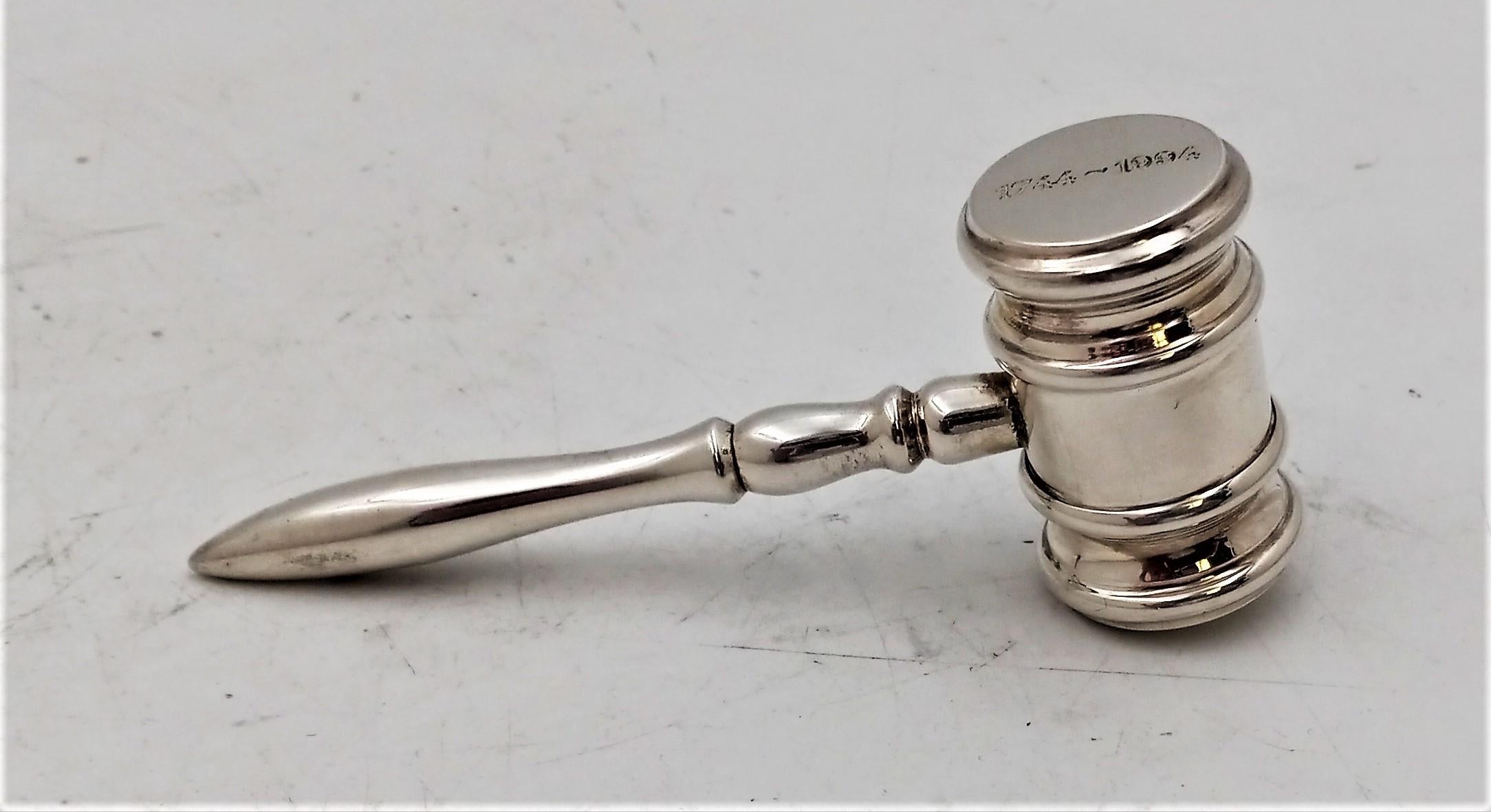 Sotheby's Sterling Silver Commemorative Gavel 1744-1994 Collectible For ...
