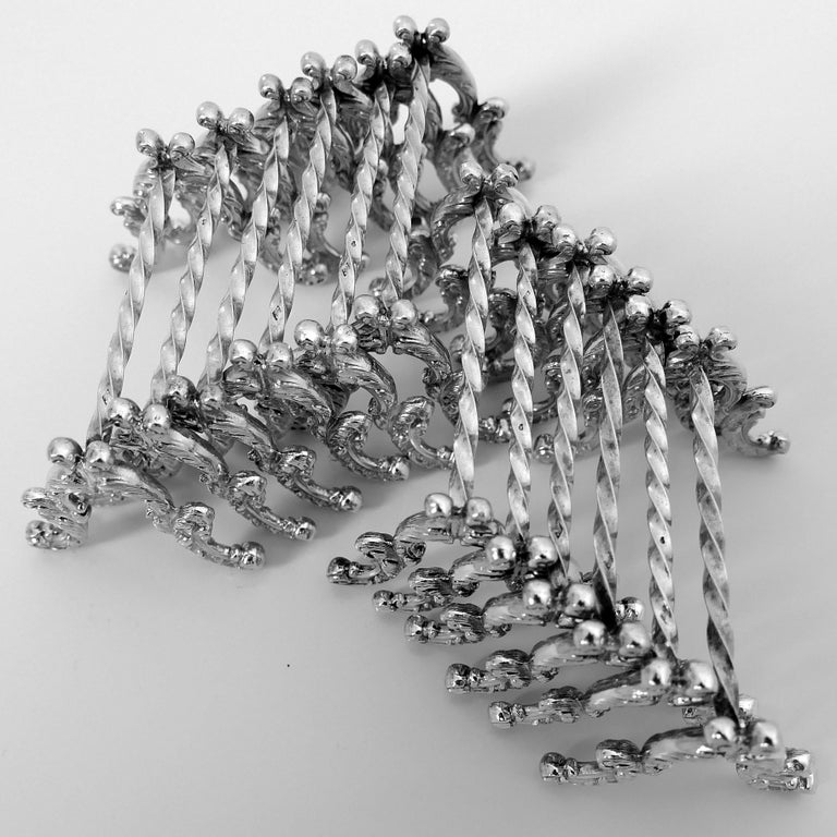 Soufflot Rare French All Sterling Silver Knife Rests Set of Twelve ...