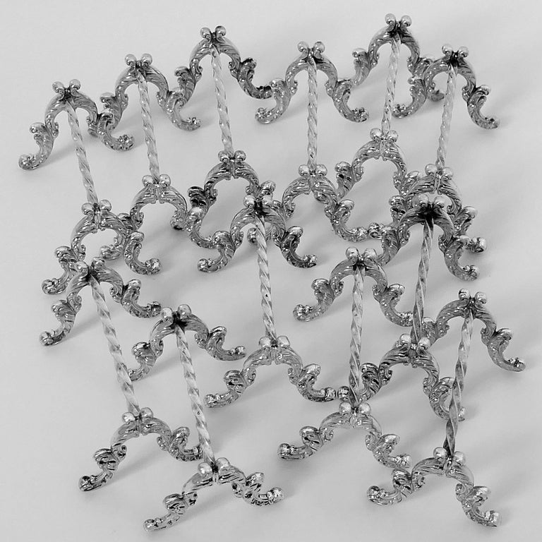 Soufflot Rare French All Sterling Silver Knife Rests Set of Twelve ...