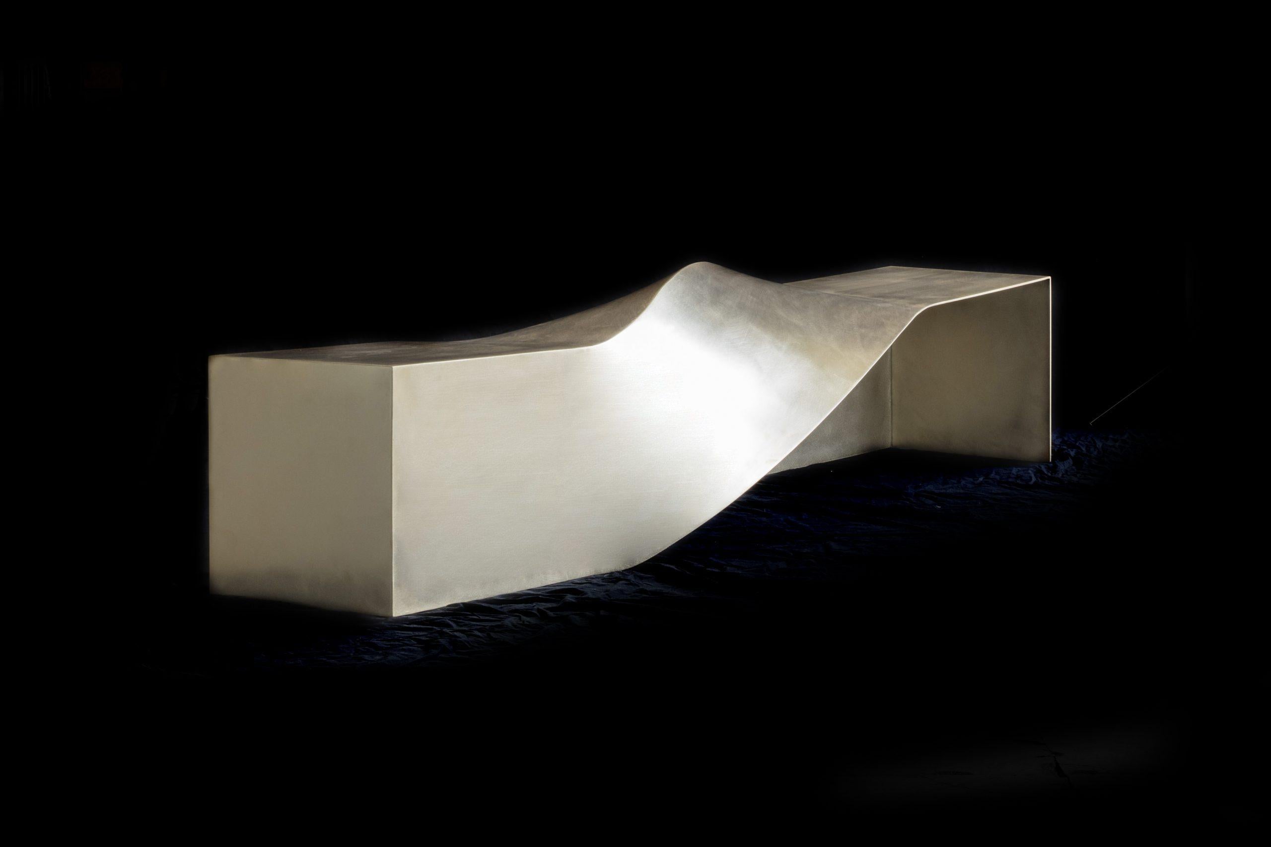 Soul Sculpture Bench in Brass Natural Gold Large by Veronica Mar For ...