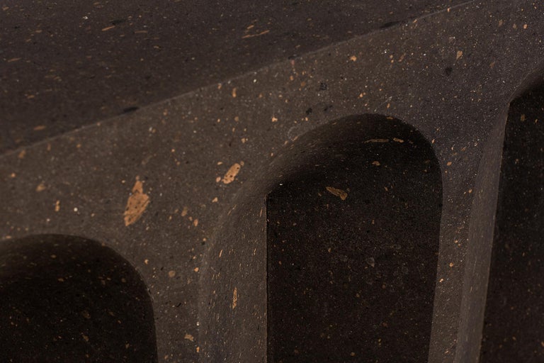 Geometric Arch Console Table in Black Tuff For Sale at 1stDibs