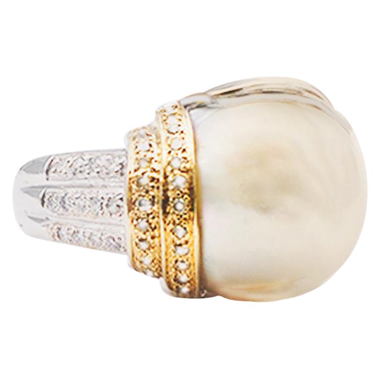 Michael Kneebone Paspaley South Seas Pearl Gray Spinel Leah Ring For ...