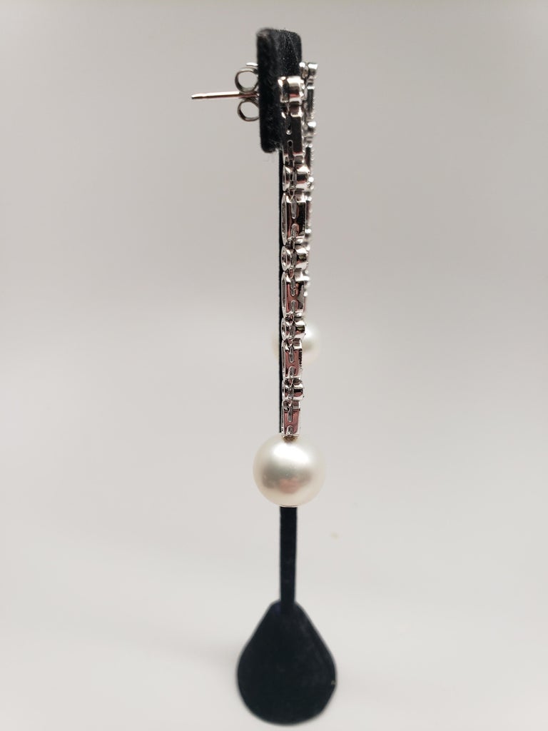 NEW South Sea Pearls Perfectly Round AAAA Grade Dangling Diamond ...
