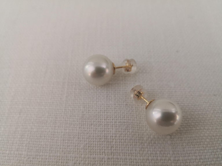 South Sea Pearls Earrings Top Quality, 18 Karat Gold For Sale at 1stDibs