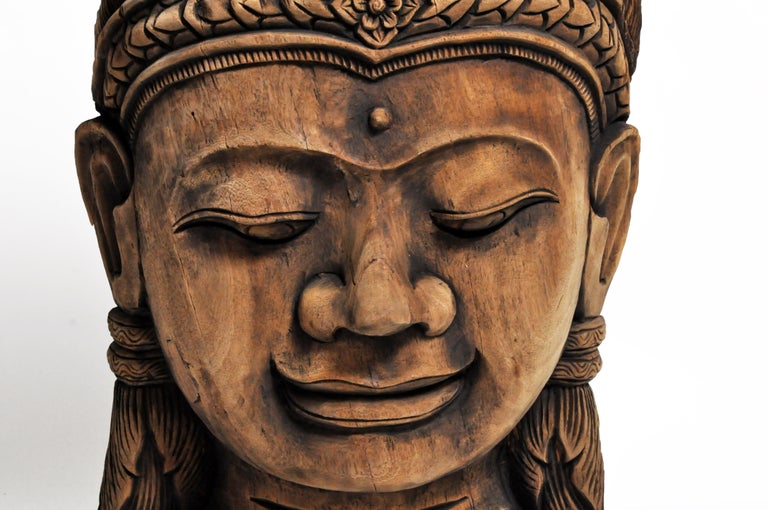 Southeast Asian Carving of a Goddess at 1stDibs