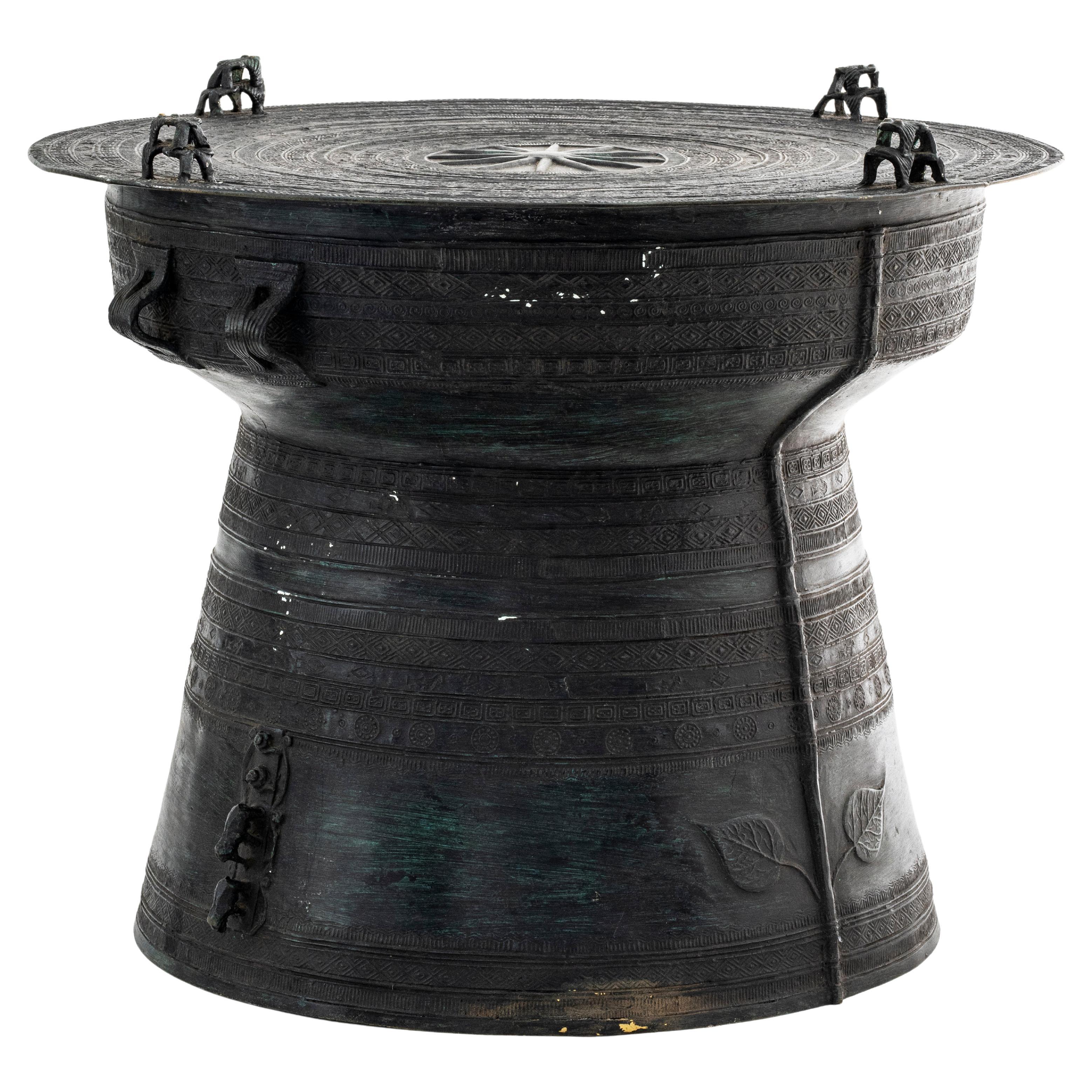 Pair of Asian Wood Drum Tables For Sale at 1stDibs