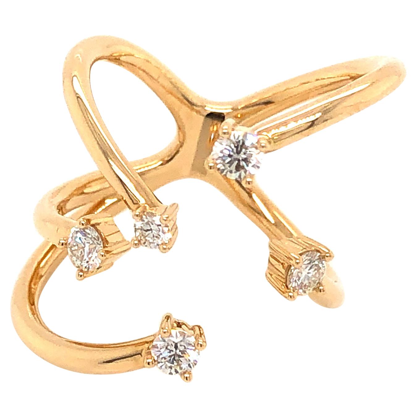 Southern Cross Ring Crafted in 18 Karat Yellow Gold with Diamonds For ...