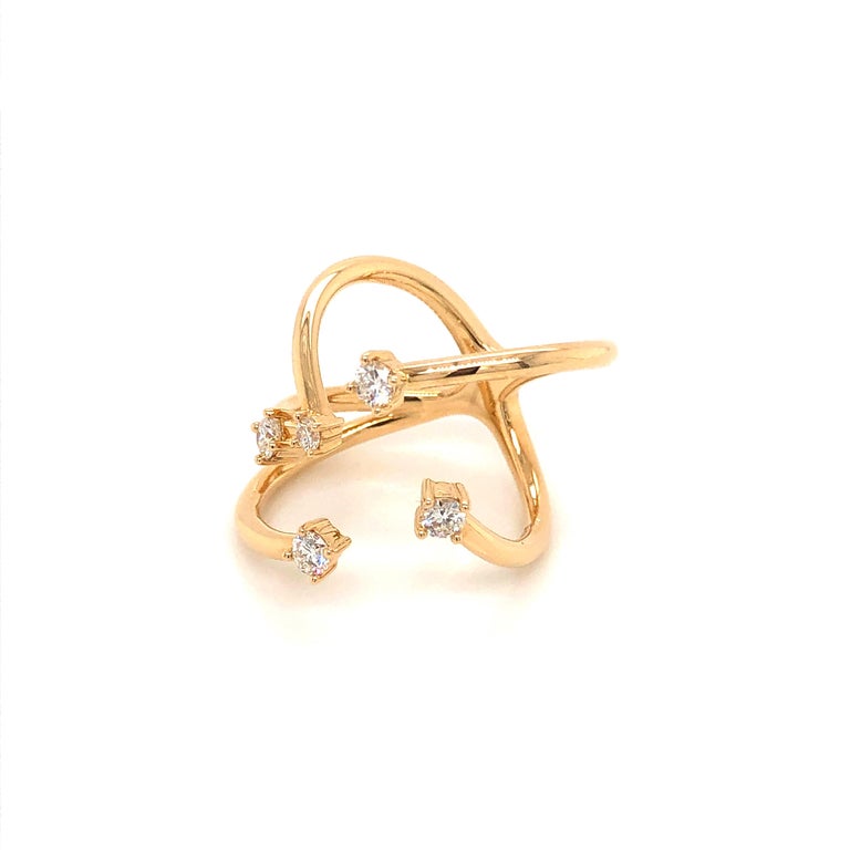 Southern Cross Ring Crafted in 18 Karat Yellow Gold with Diamonds For ...
